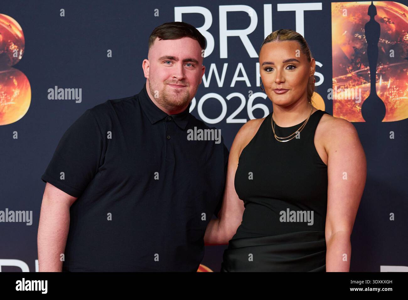Luke Littler and Faith Millar pose for photographers upon arrival at ...