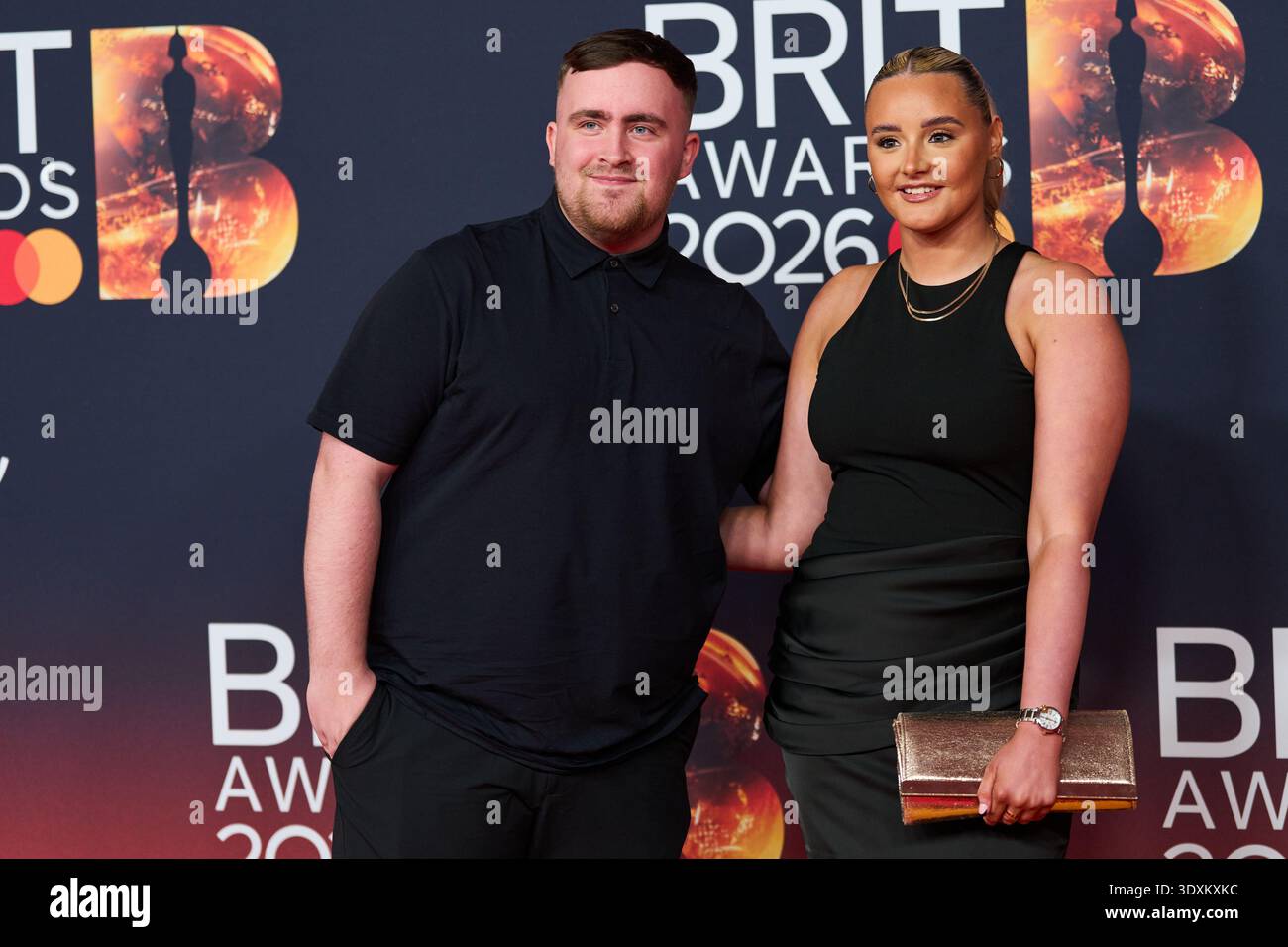 Luke Littler and Faith Millar pose for photographers upon arrival at ...