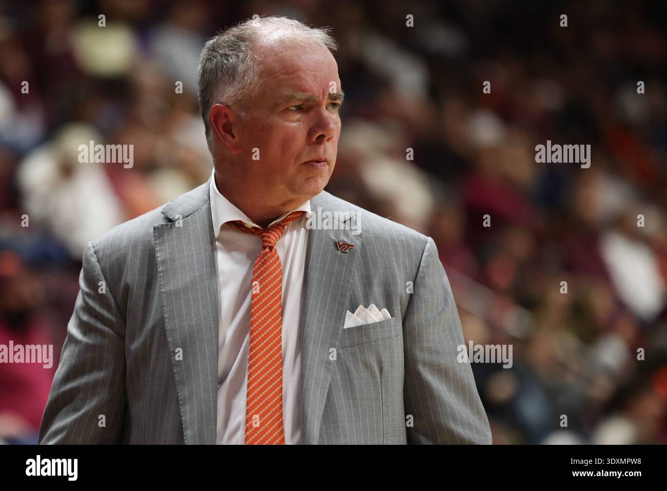 March 3, 2026: Virginia Tech Hokies head coach Mike Young during the ...