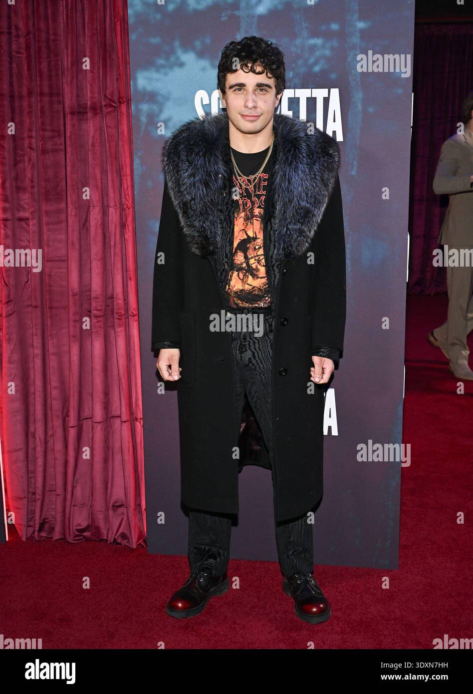 Jake Cannavale attends the premiere of Prime Video's "Scarpetta" at ...