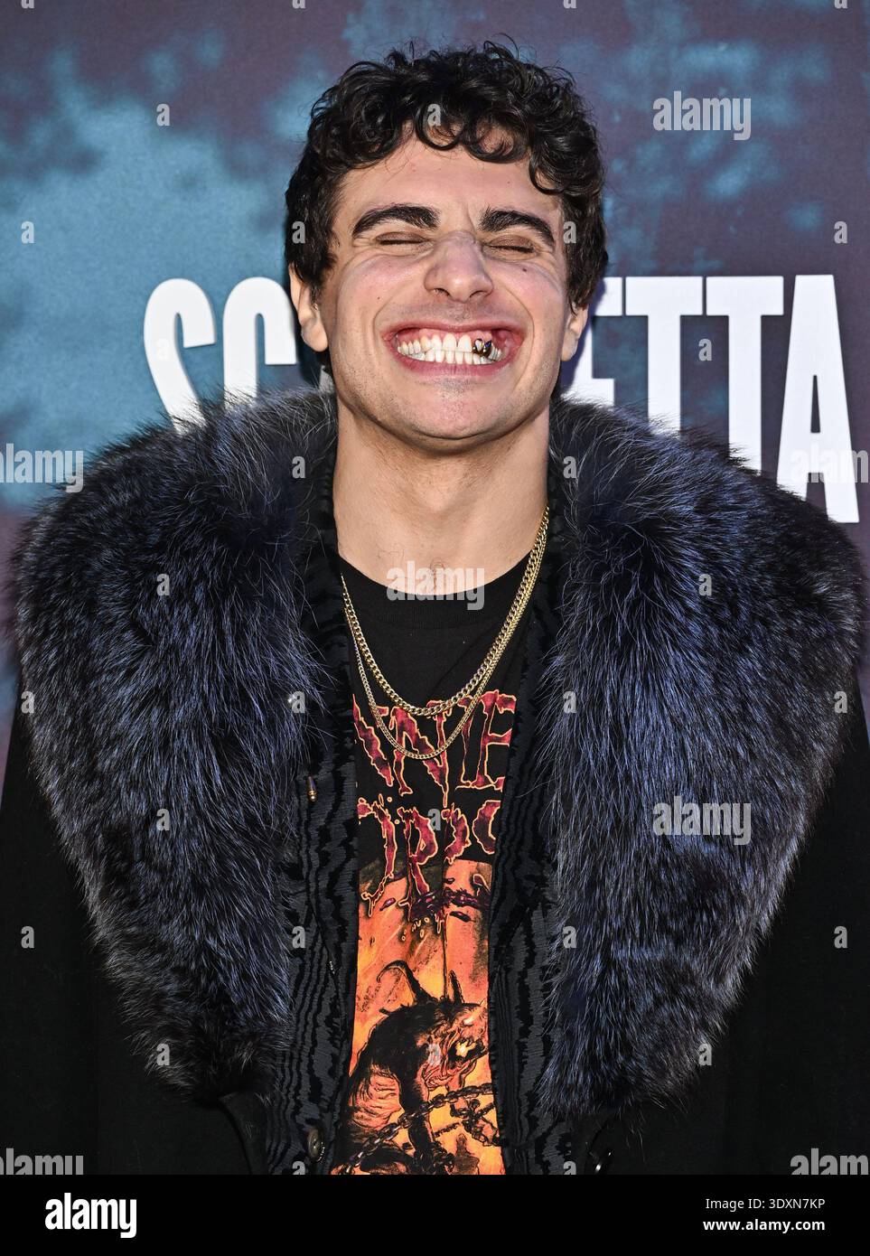 Jake Cannavale attends the premiere of Prime Video's "Scarpetta" at ...