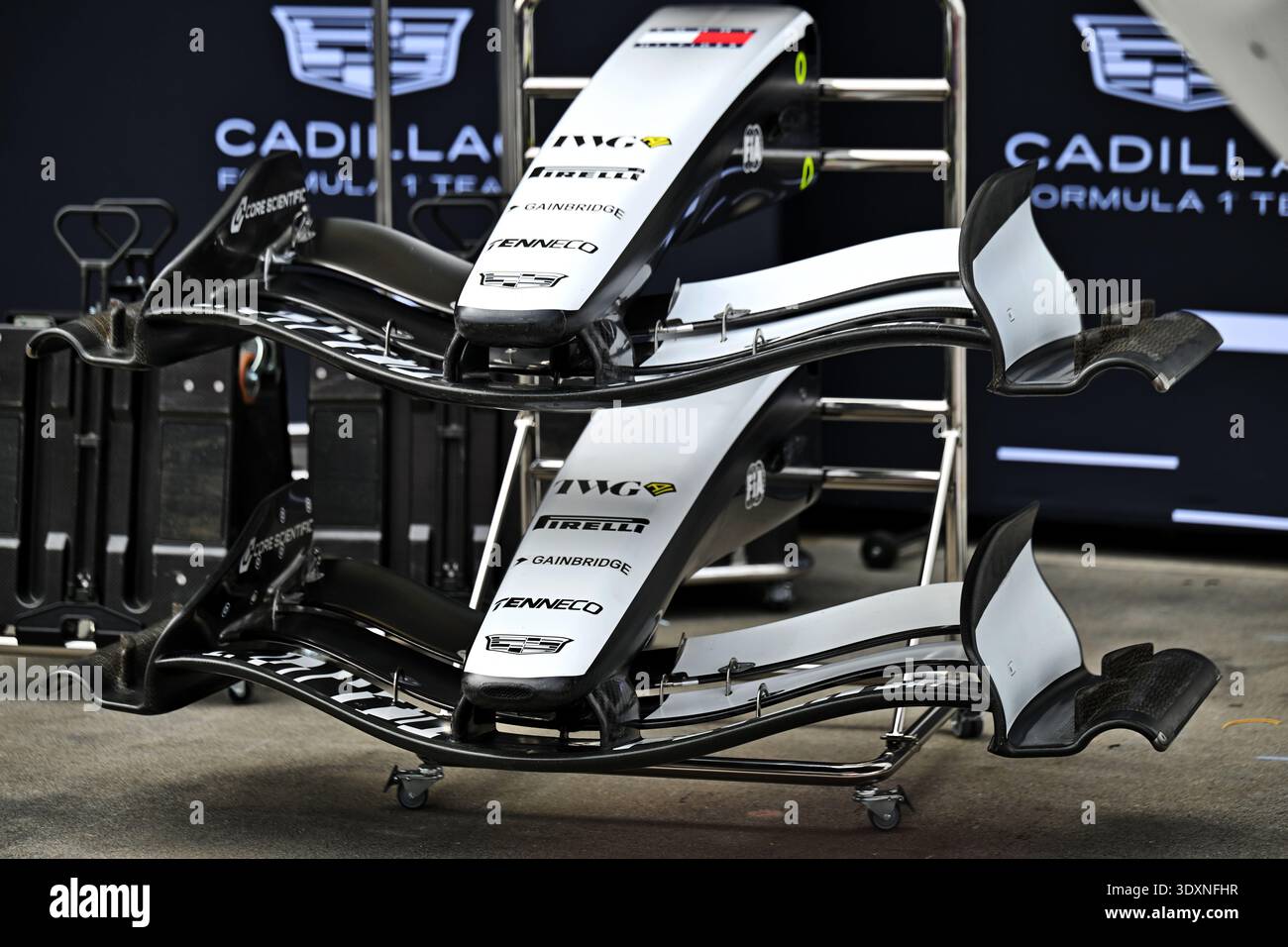 Cadillac Formula 1 Team MAC-26 front wings. 04.03.2026. Formula 1 World ...