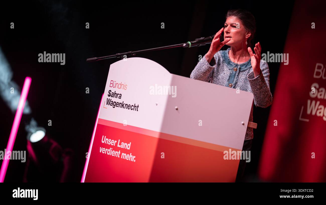 Sahra Wagenknecht in Mainz, founder and former party chairwoman of BSW ...