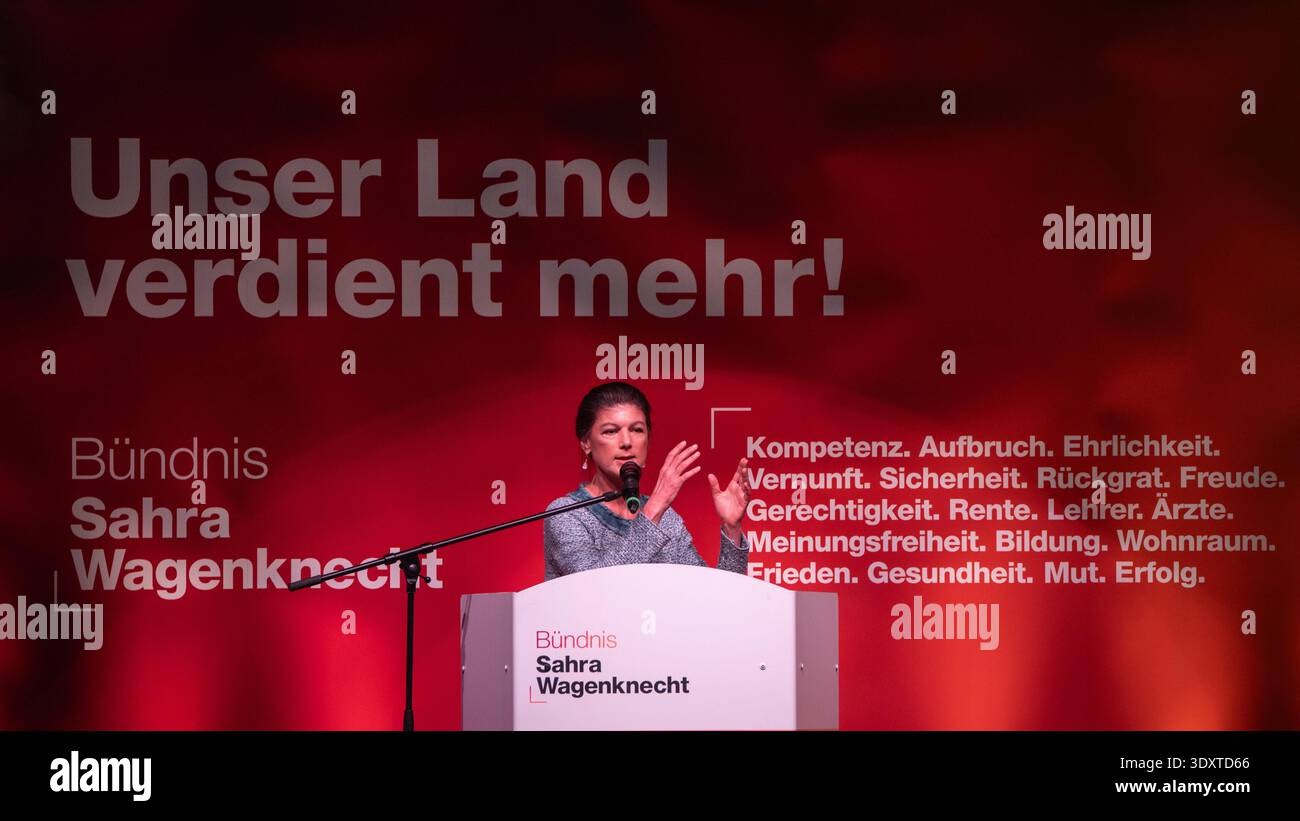 Sahra Wagenknecht in Mainz, founder and former chairwoman of BSW ...