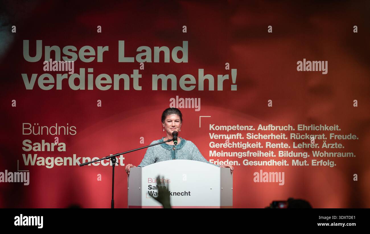 Sahra Wagenknecht in Mainz, founder and former party chairwoman of BSW ...