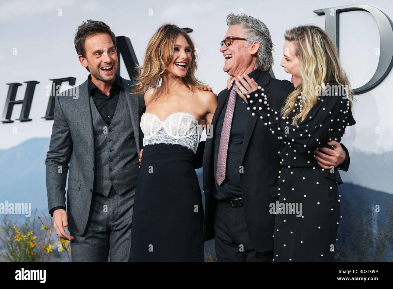 Patrick J. Adams, from left, Beau Garrett, Kurt Russell, and Michelle ...