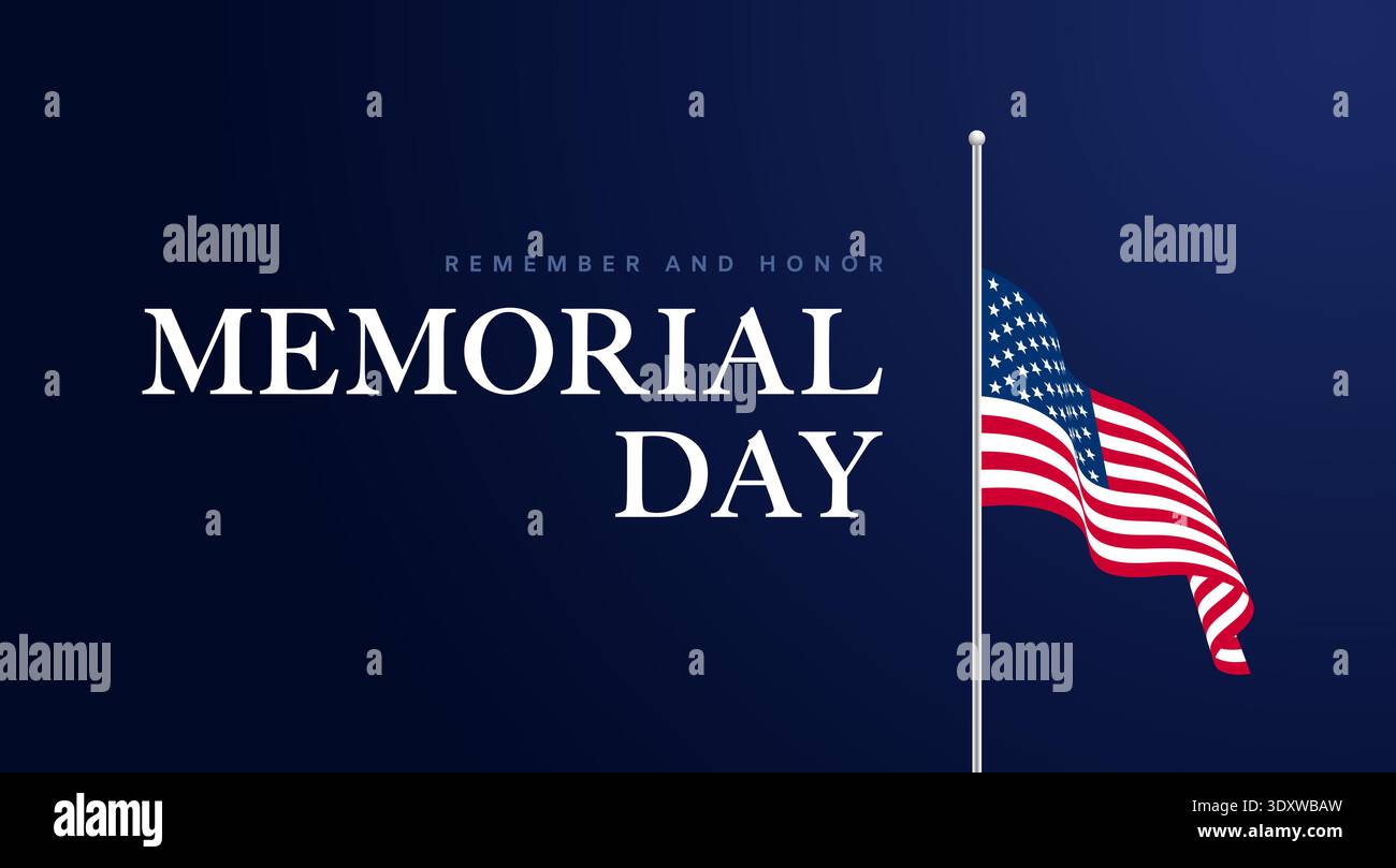 Flag at half mast Stock Vector Images - Alamy