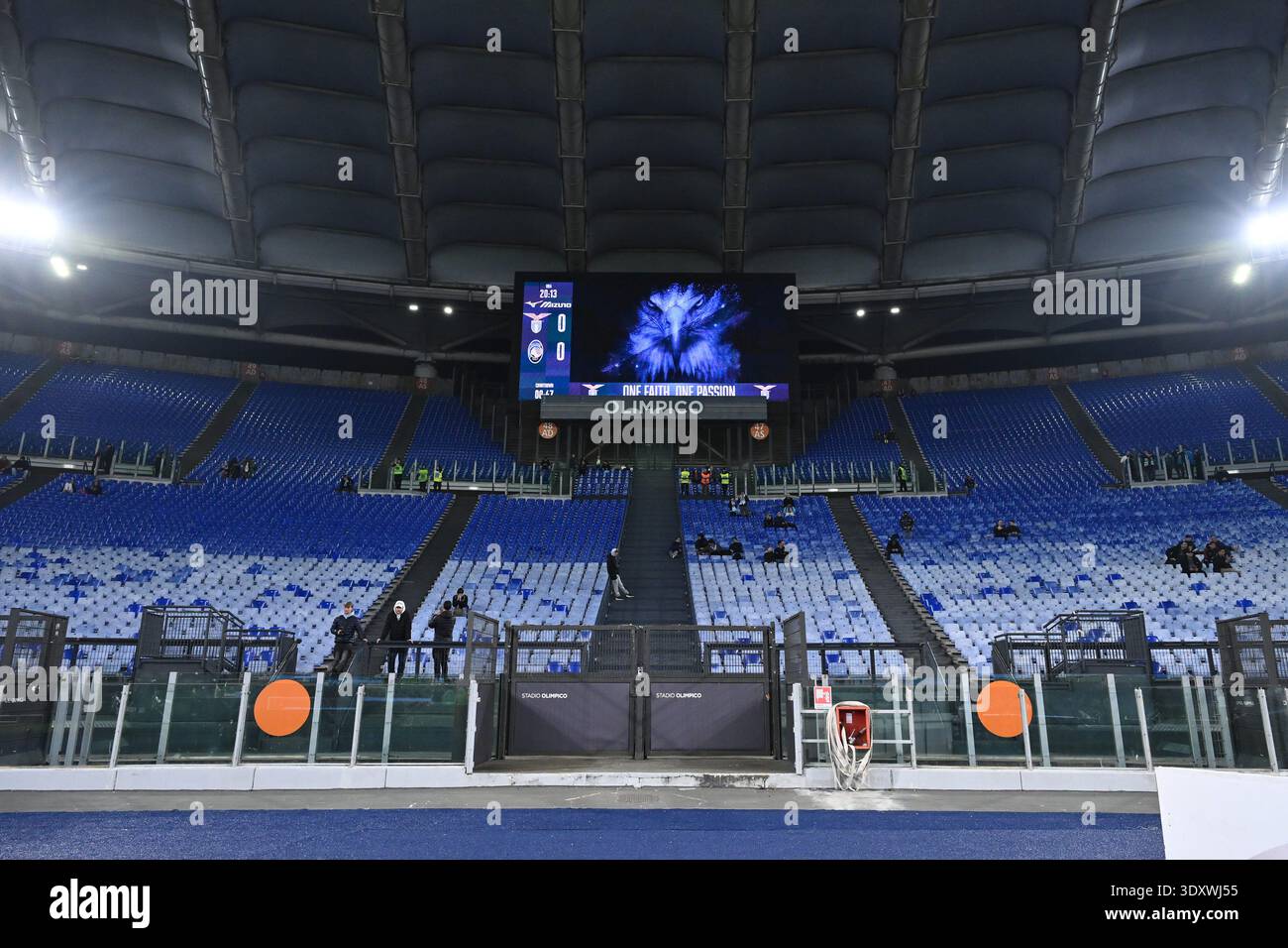 The Curva Nord during the semi-final first leg of the Coppa Italia ...