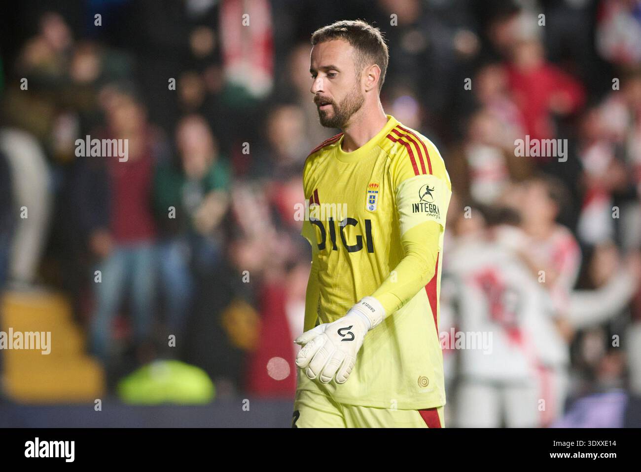 Madrid, Spain. 04th Mar, 2026. Real Oviedo's Aaron Escandell during La ...