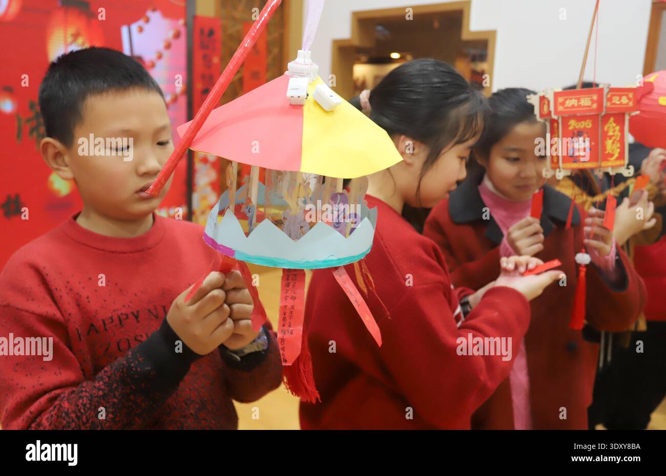 Students solve lantern riddles during Lantern Festival celebrations in ...