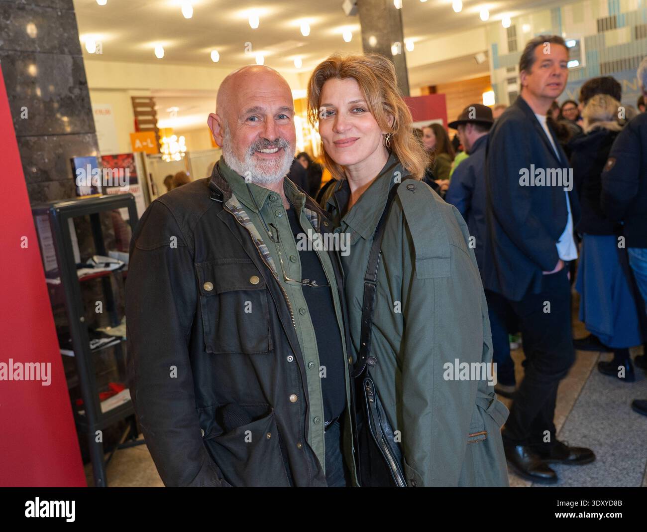 Film premiere of "Vier minus drei" (Four Minus Three) at Gartenbaukino ...