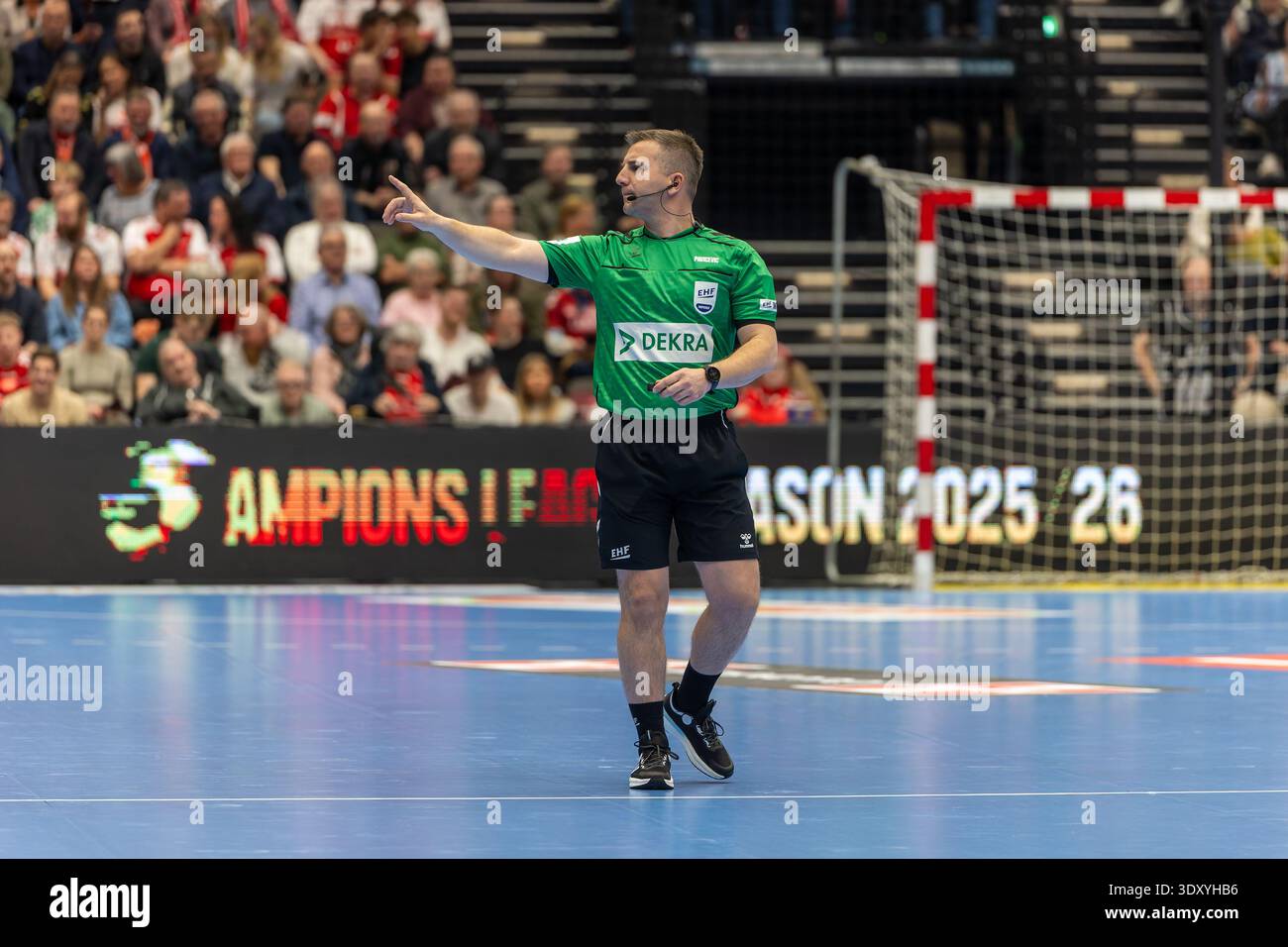 Aalborg, Denmark. 04th Mar, 2026. Referee Ivan Pavicevic seen during ...