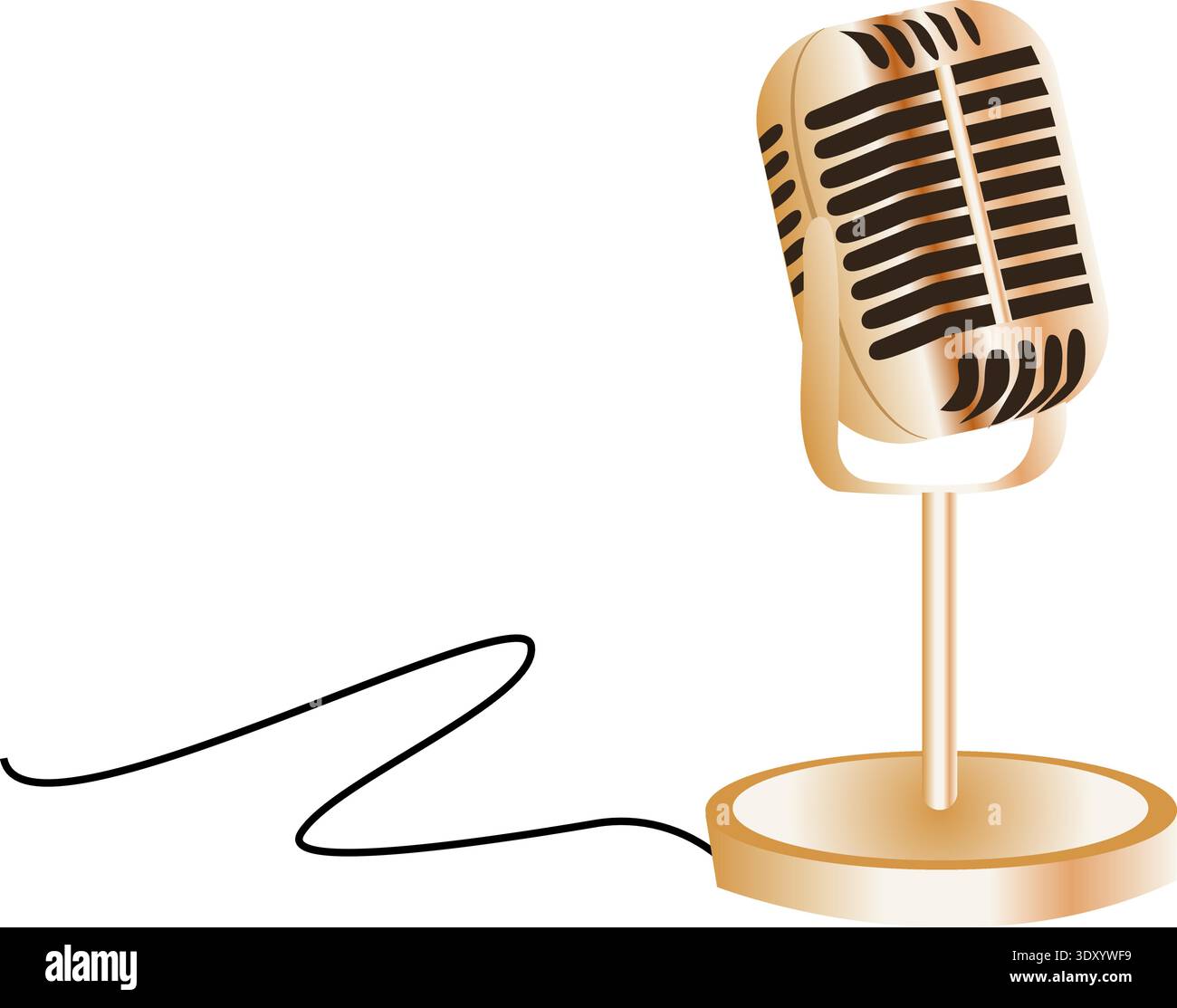 Announcer at microphone Stock Vector Images - Alamy