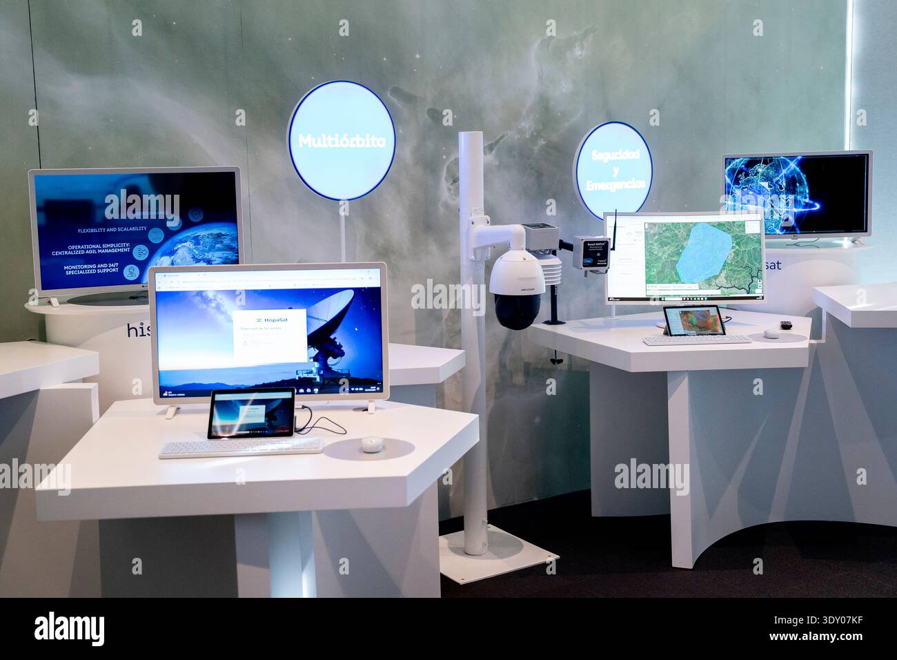 Offices of the International Teleport of Arganda del Rey, on 5 March ...