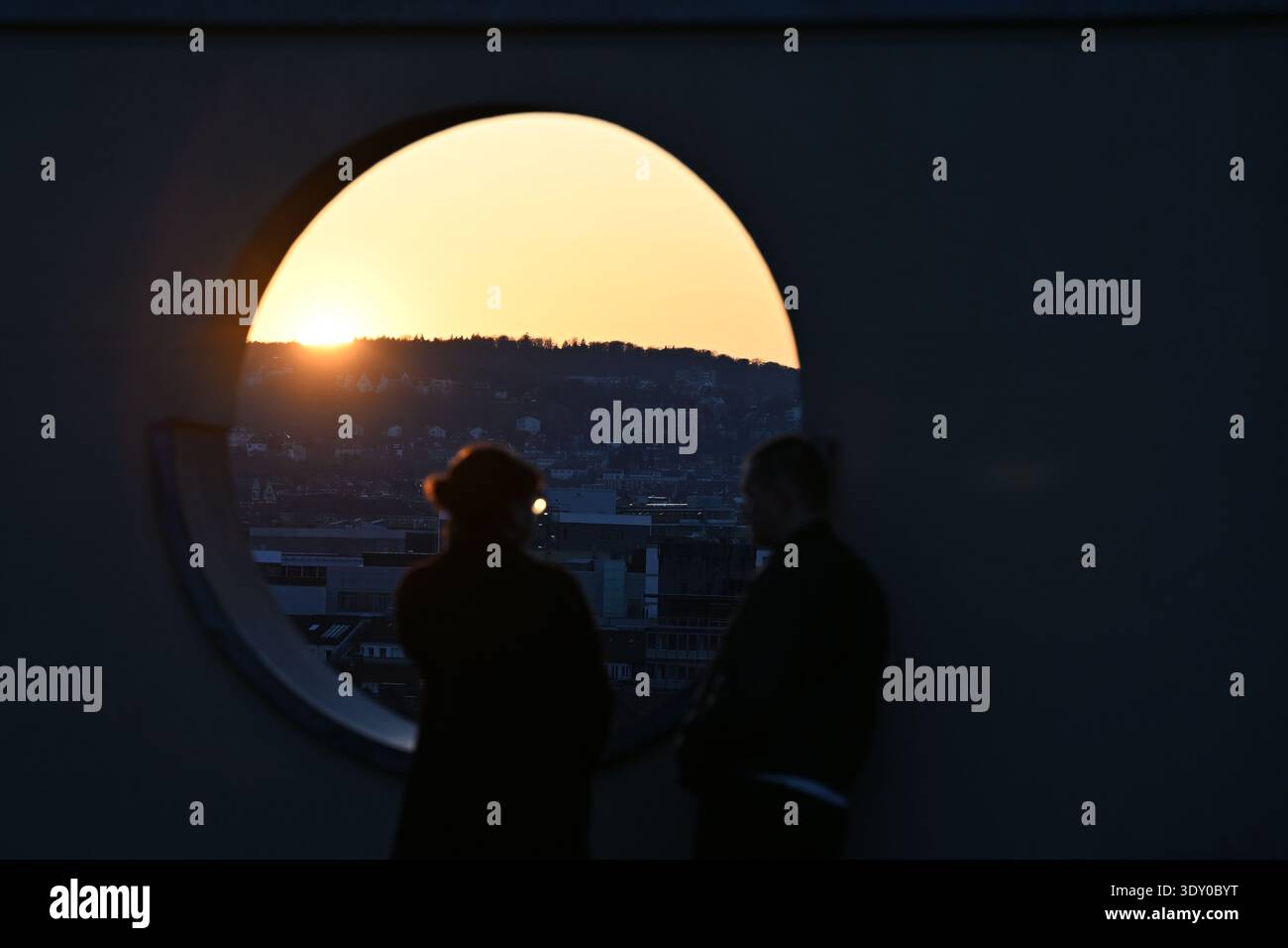 04 March 2026, Baden-Württemberg, Stuttgart: Two people are standing on ...