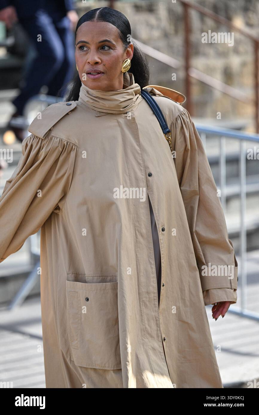 Neneh Cherry arriving at the Chloeshow during Fashion Week in Paris ...