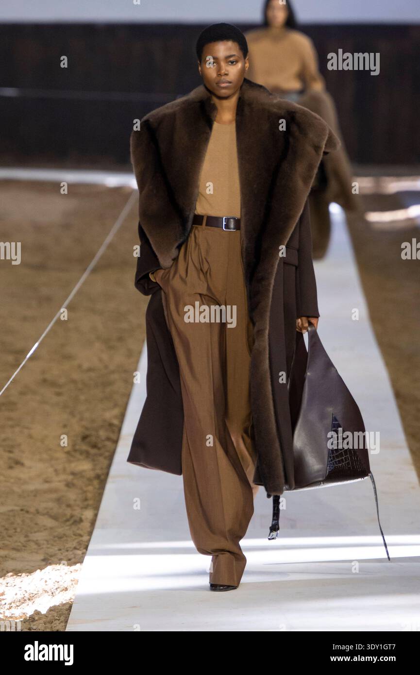 Model Victoria Fawole is seen on the catwalk at the Stella McCartney ...