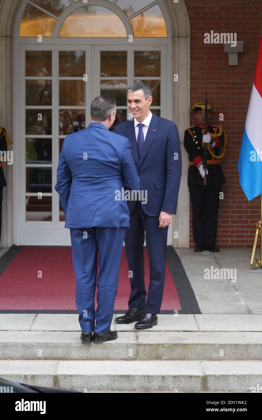 President Pedro Sanchez receives the Grand Duke of Luxembourg at ...