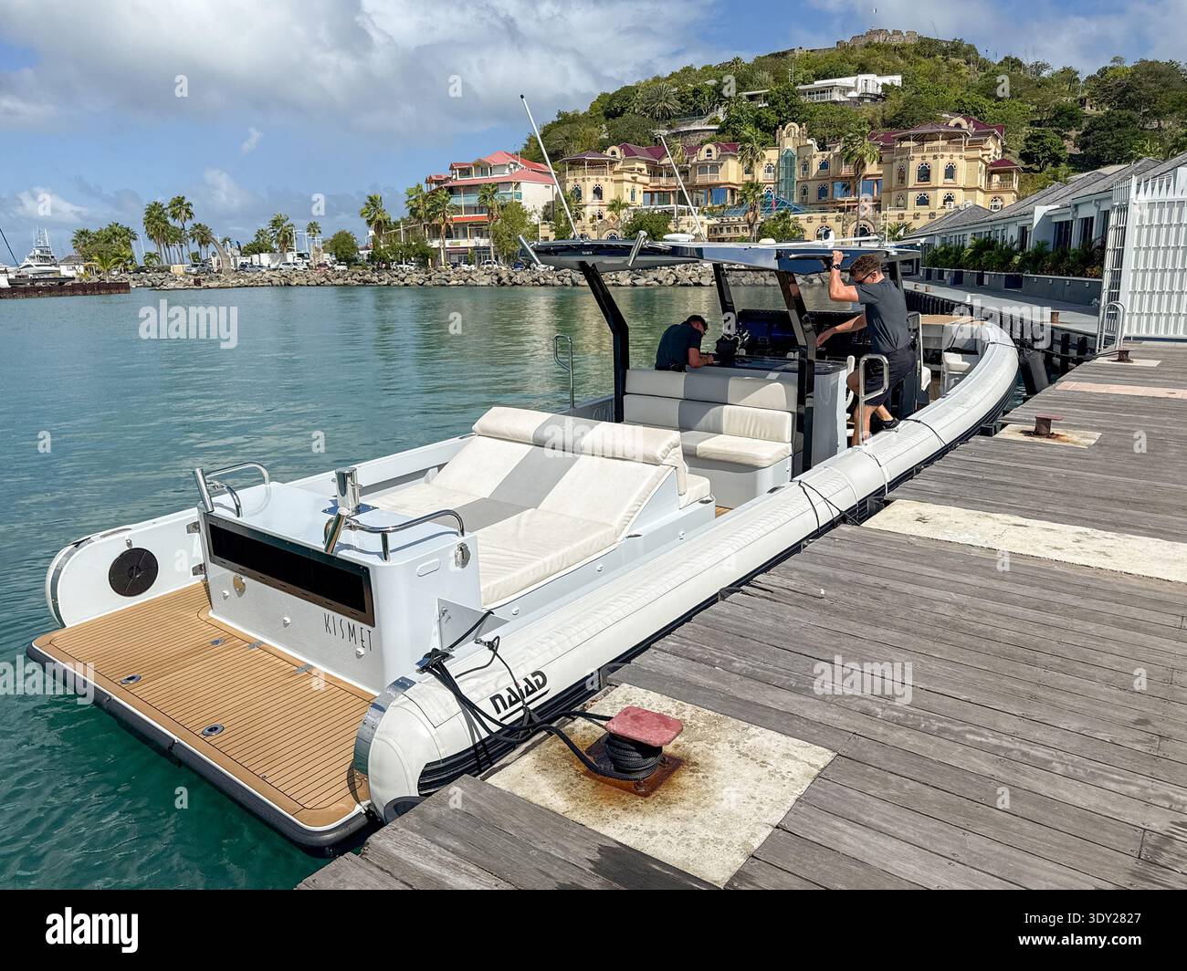 Marigot, Saint Martin, French Antilles - 17 January 2026: Crew member ...