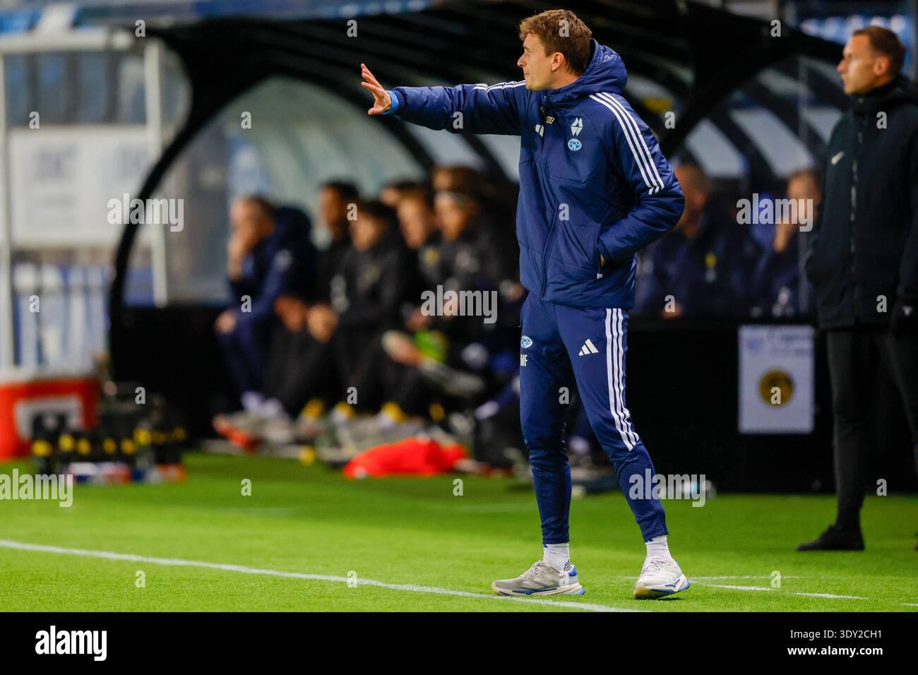 Molde 20260305. Molde's coach Martin Falk at the NM football match ...