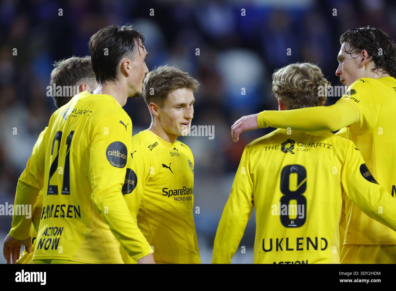 Molde 20260305. Bodø/Glimt players celebrate the 0-1 score during the ...