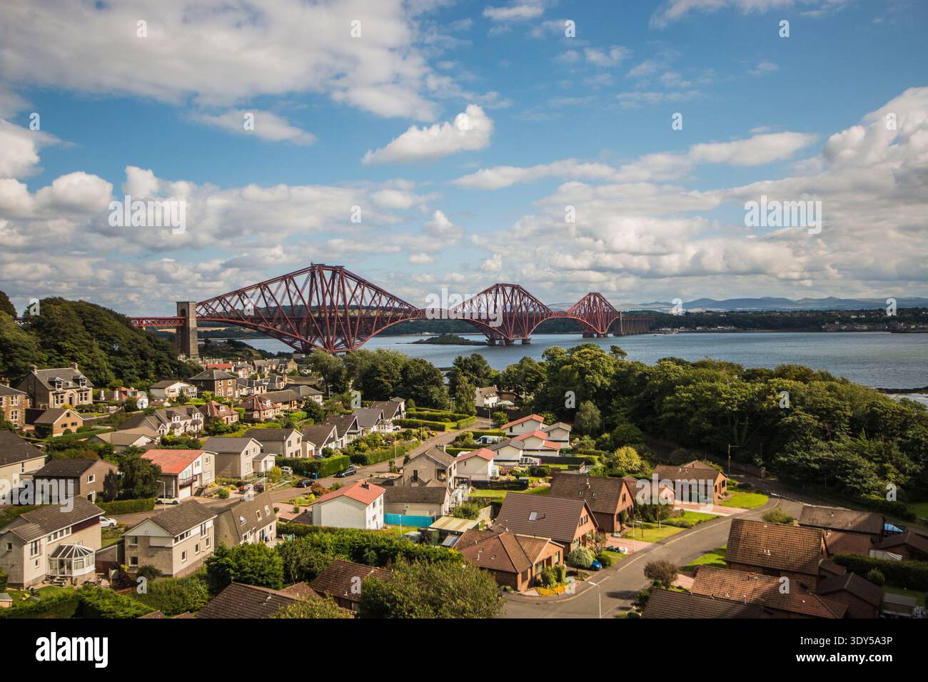 The iconic Forth Bridge towers over the coastal town of North ...