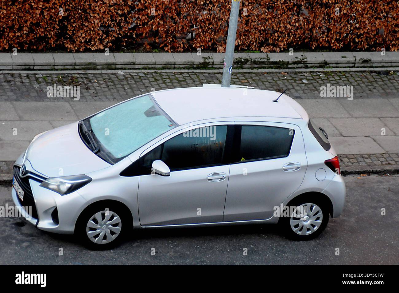 Copenhagen/Denmark/06 MARCH 2026/ Auto covred window heilds with frosty ...