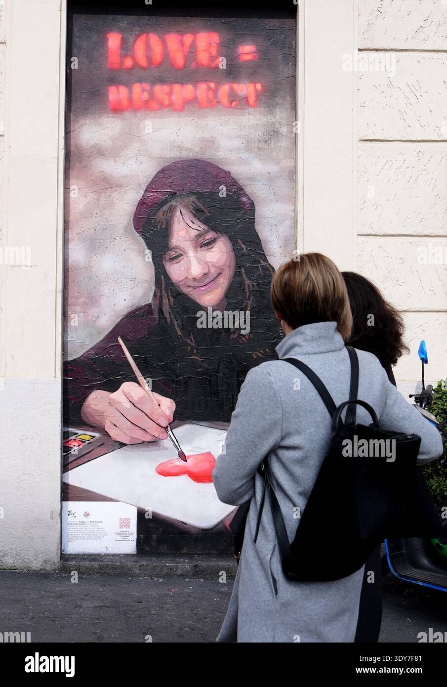 Milan, Mural by Tvboy for Giulia Cecchettini in front of the Mudec ...