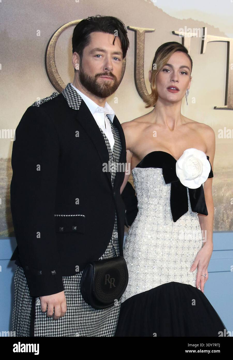 NEW YORK, NY - MARCH 2: Richard Rankin and Sophie Skelton at the Starz ...