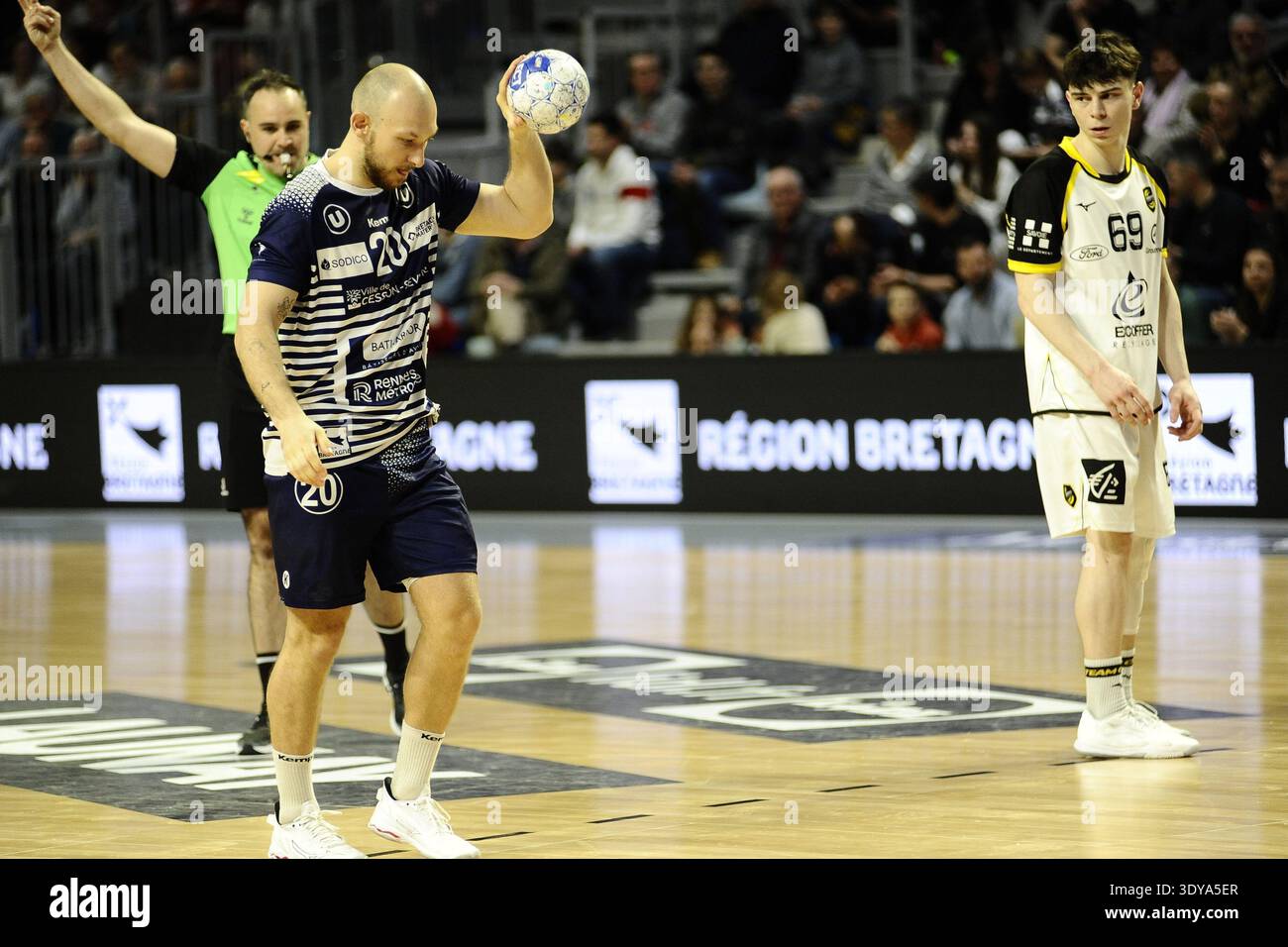 Alex MORAN of Cesson-Rennes MH during the French championship, Liqui ...