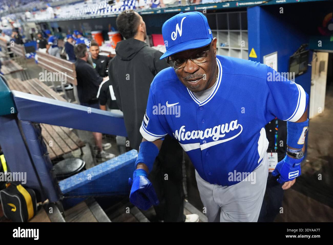 Nicaragua manager Dusty Baker Jr. walks from the dugout before batting ...