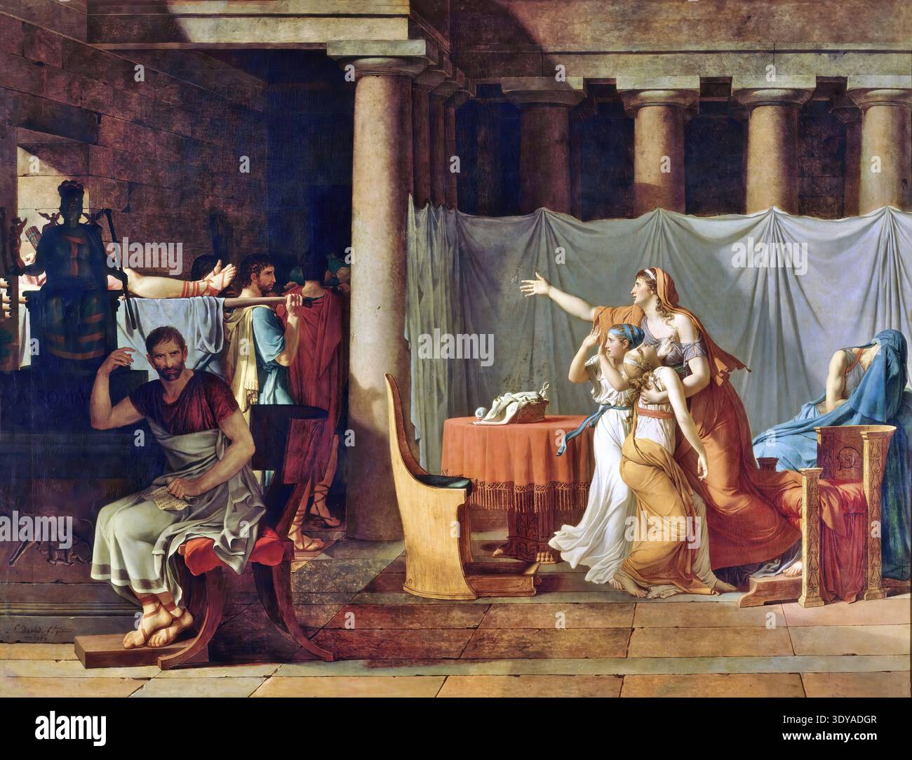 The Lictors Bring Brutus the Bodies of His Sons, 1789 painting by ...