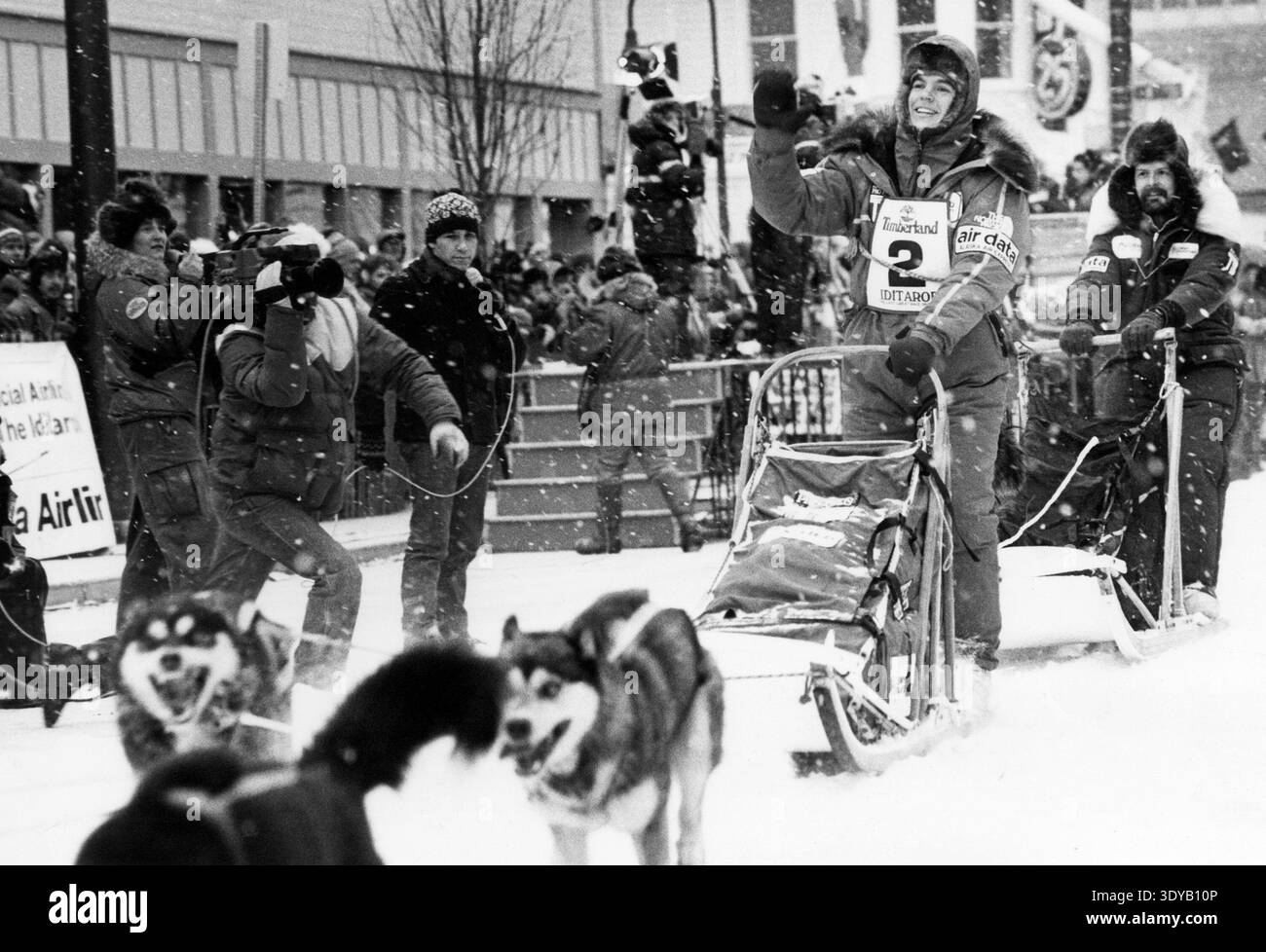 FILE - Susan Butcher races in the Iditarod Trail Sled Dog Race, in ...