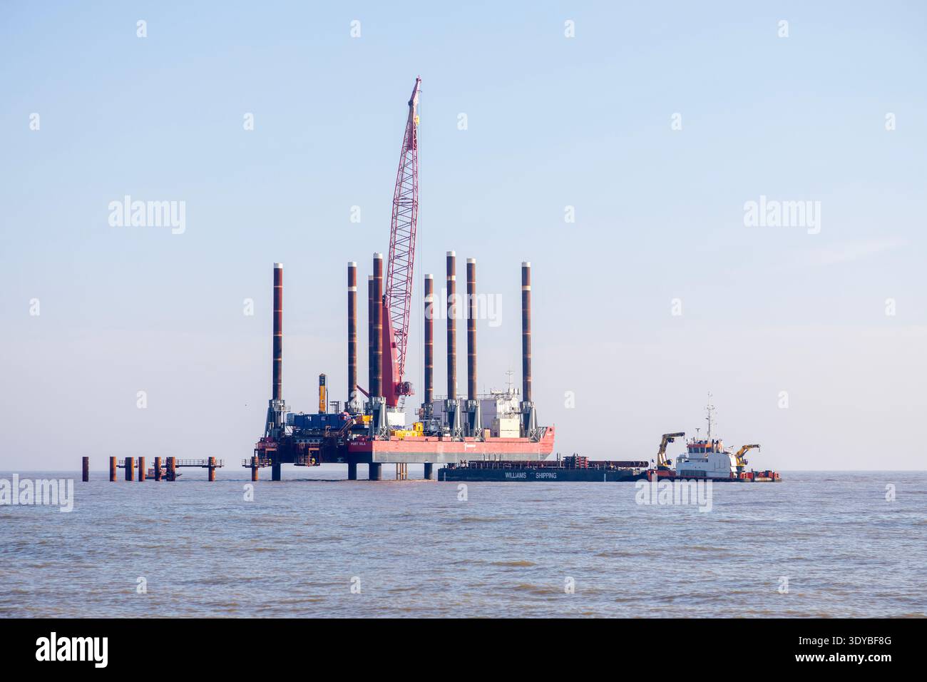 Heavy-duty jack-up barge Fugro Excalibur, Sizewell C nuclear power ...