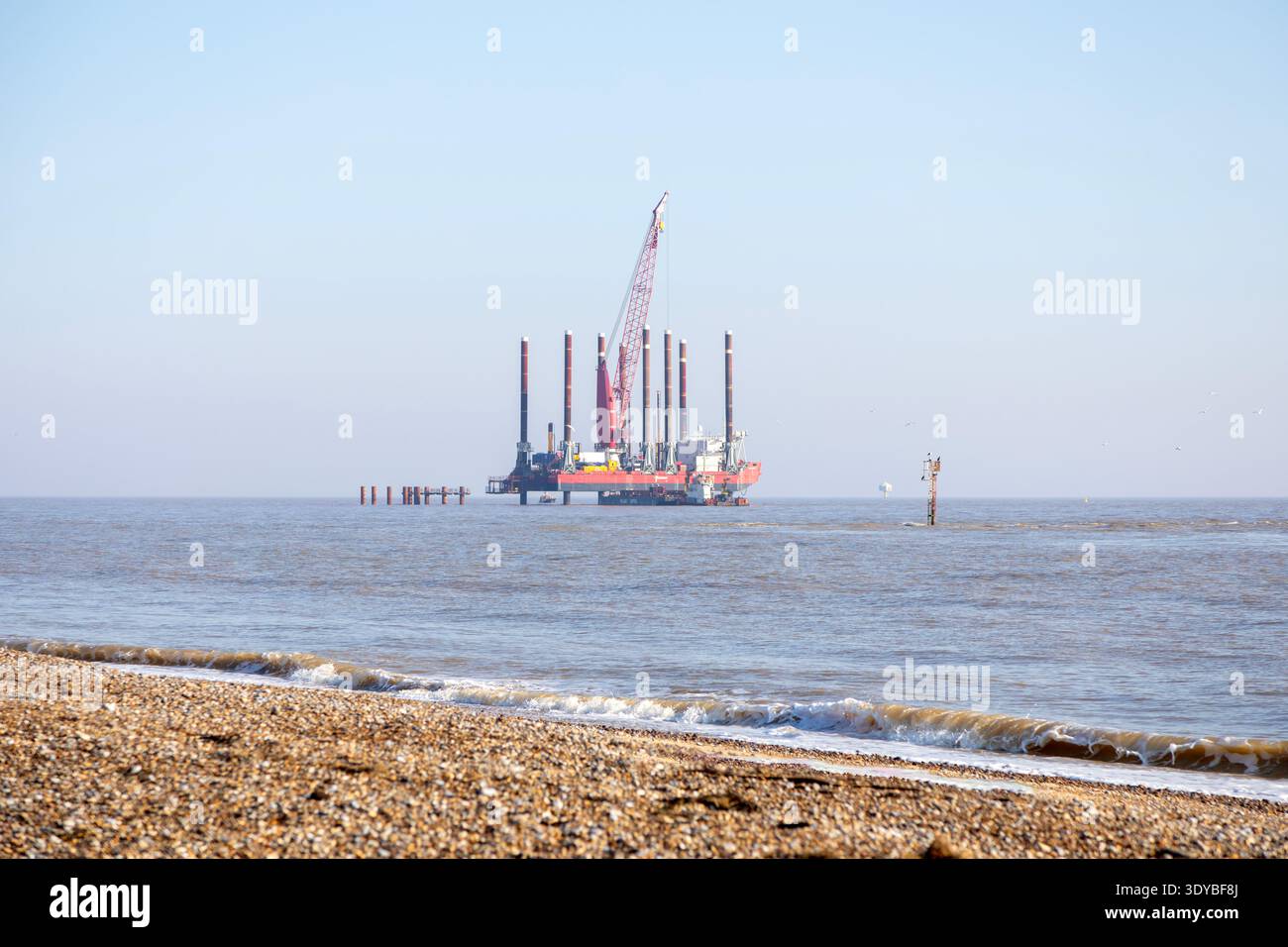 Heavy-duty jack-up barge Fugro Excalibur, Sizewell C nuclear power ...