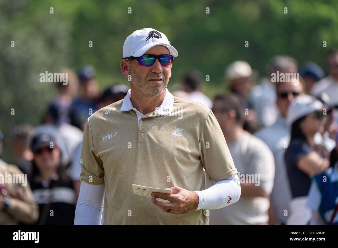 Spanish professional golfer, Sergio García during a game in Fanling ...