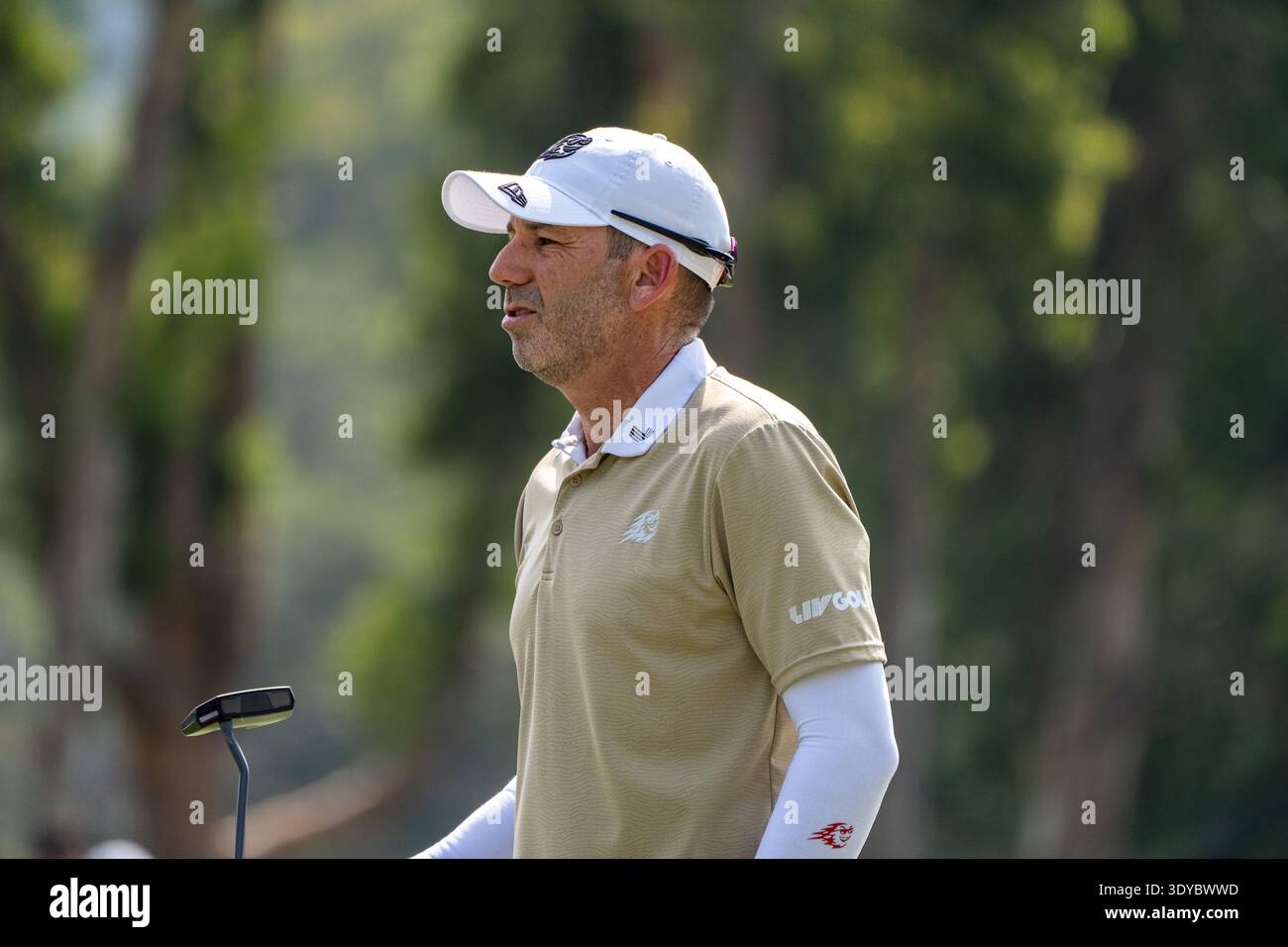 Spanish professional golfer, Sergio García during a game in Fanling ...