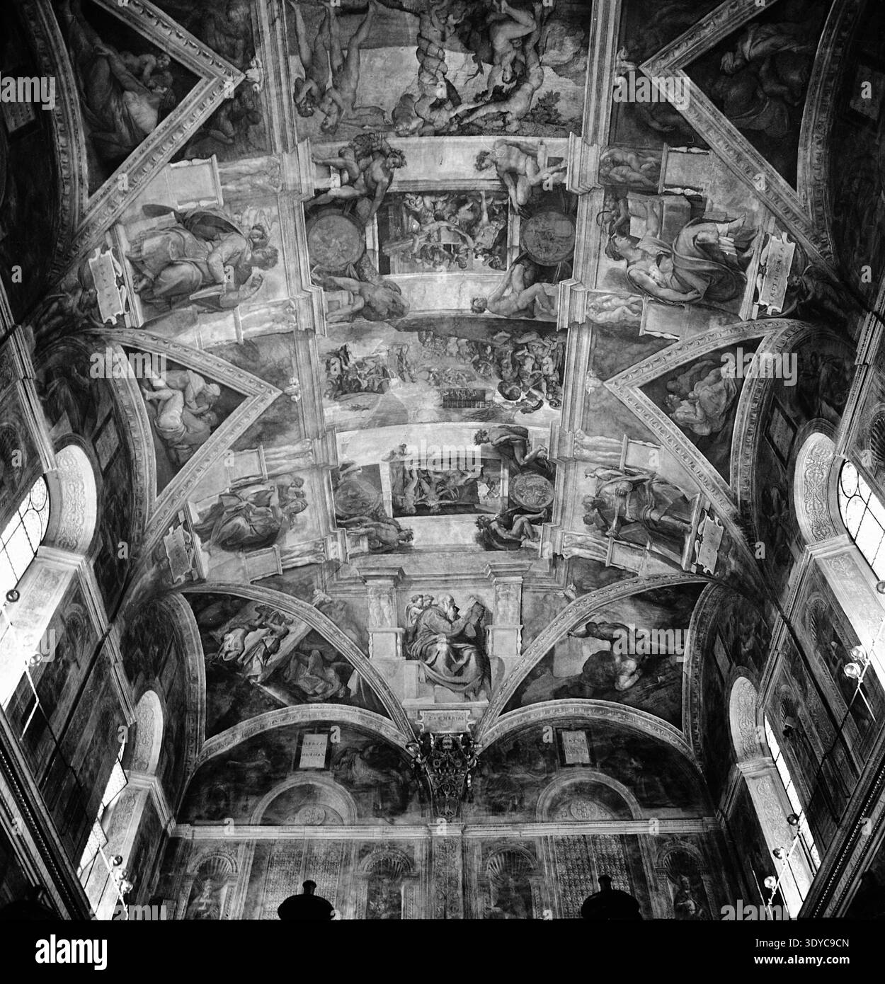 Vatican City, Italy, cca. 1980. View of the famous ceiling inside the ...