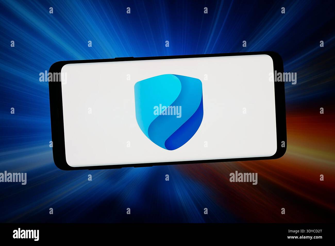 In this photo illustration, the logo of software Microsoft Defender ...
