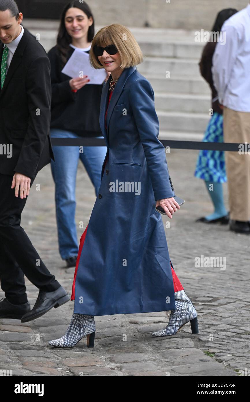 Anna Wintour arriving at the Celine show during Fashion Week in Paris ...