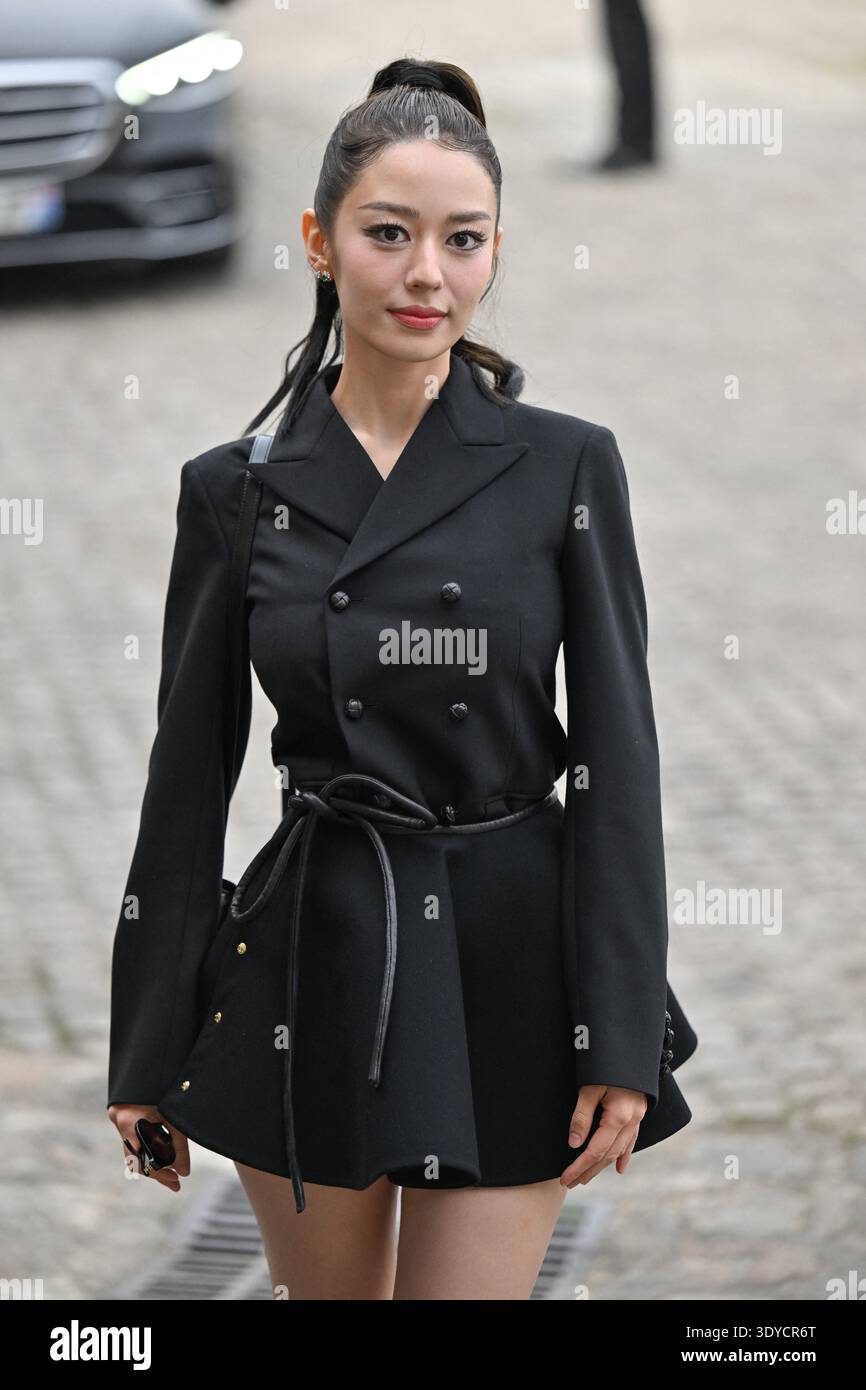 Gina Alice Redlinger arriving at the Celine show during Fashion Week in ...