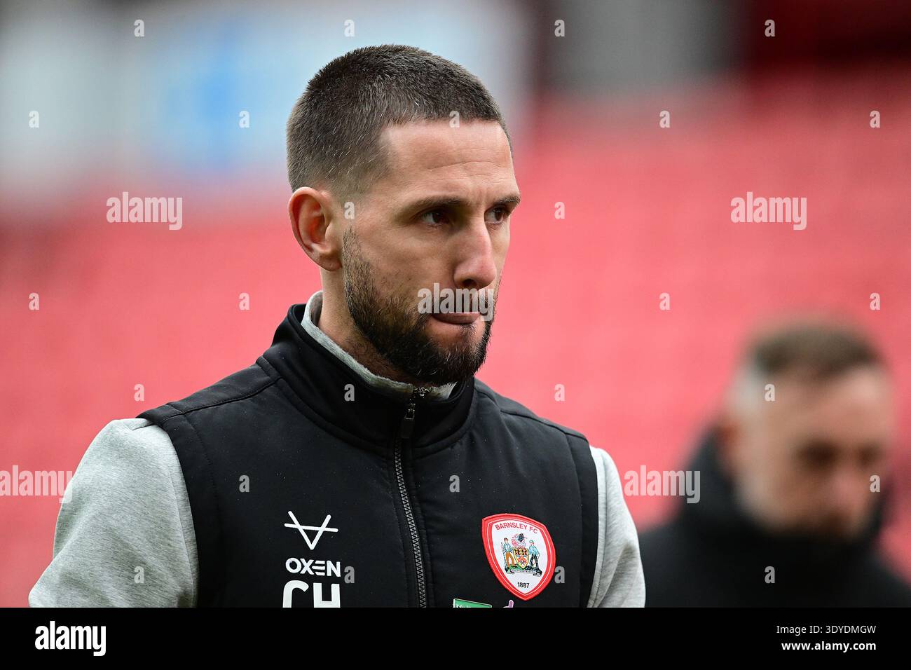 Barnsley's head coach Conor Hourihane in the match between Barnsley v ...