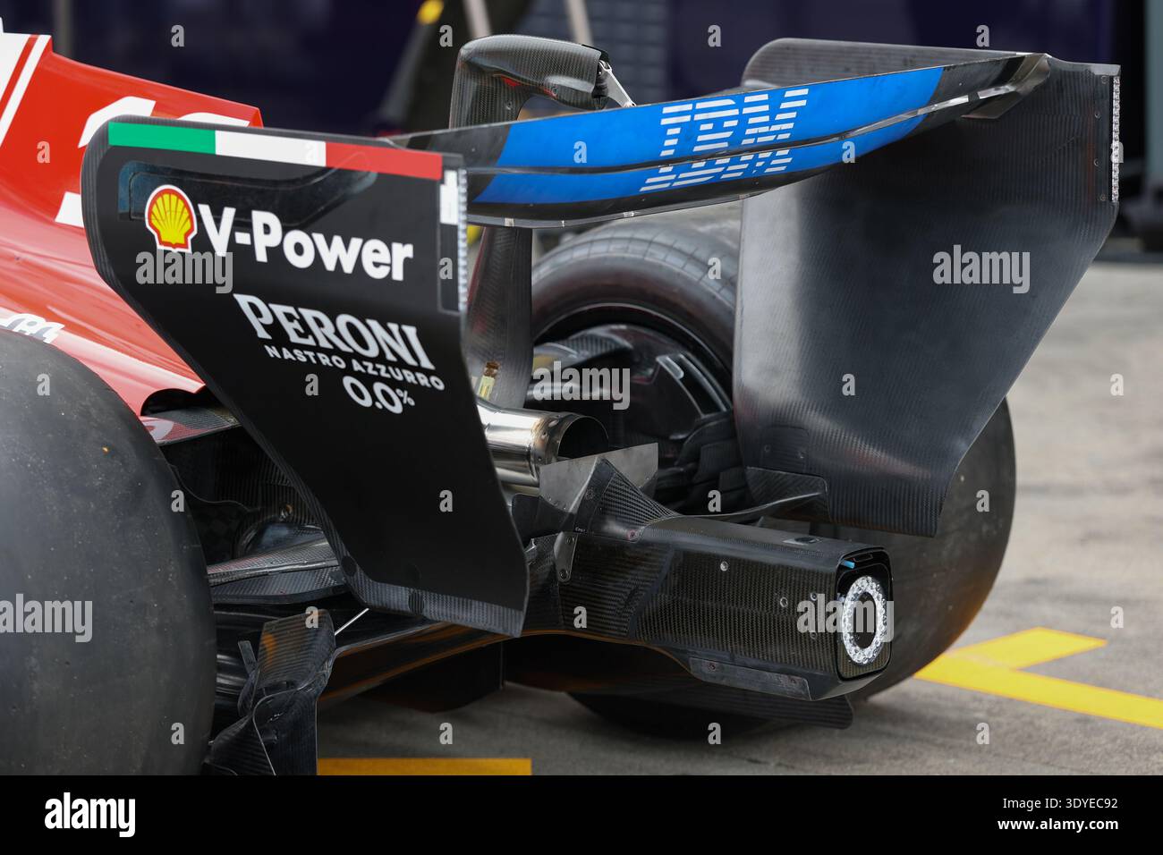 Rear wing of the Ferrari SF-26 during the 2026 Formula One Australian ...