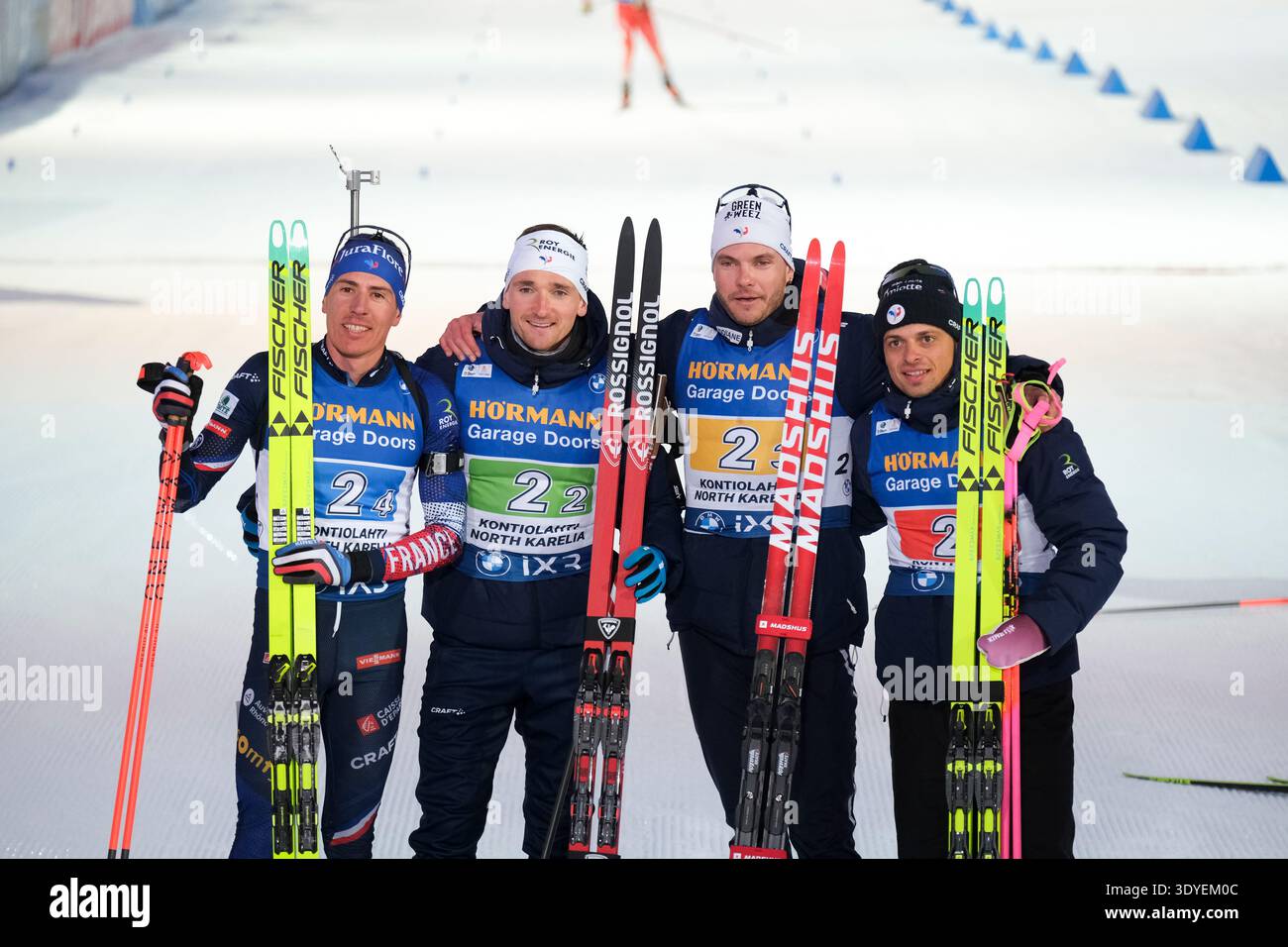 LKS 20260307 Second placed team France celebrates after the Men's 4x7.5 ...