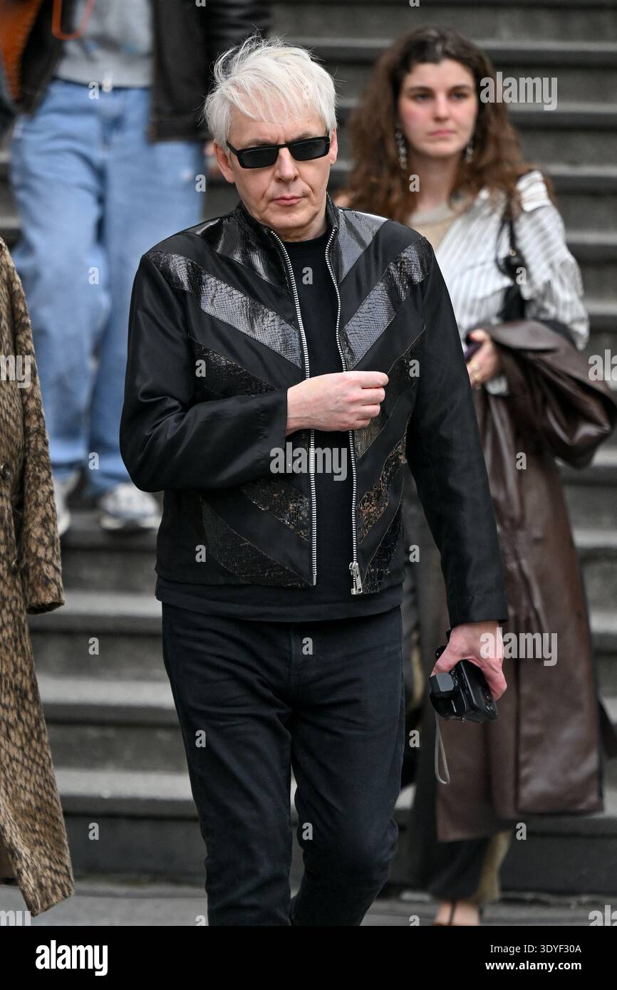 Nick Rhodes arriving at the Vivienne Westwood show during Fashion Week ...