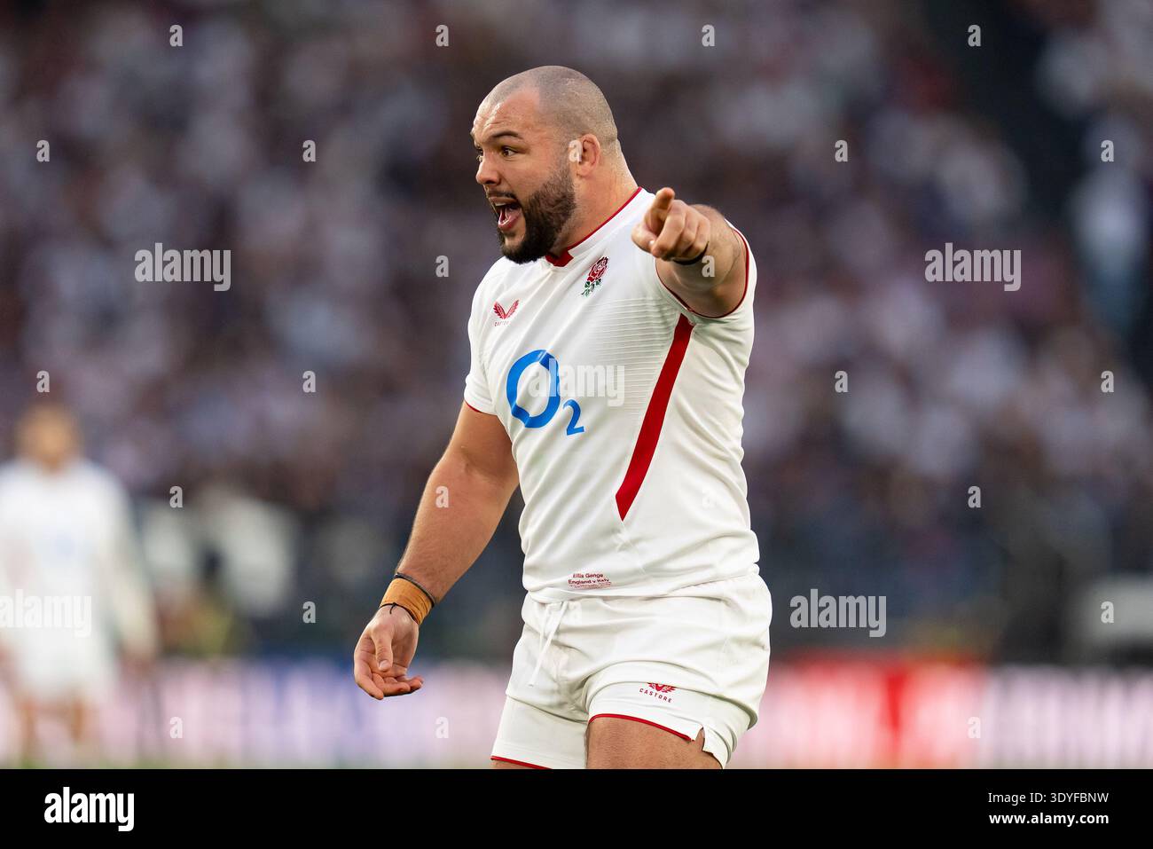 Ellis Genge of England gestures during the Guinness Six Nations match ...
