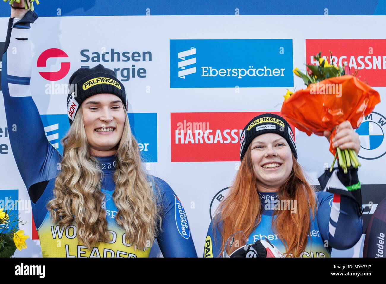 Selina Egle with Lara Michaela Kipp (AUT); Flower Ceremony ...
