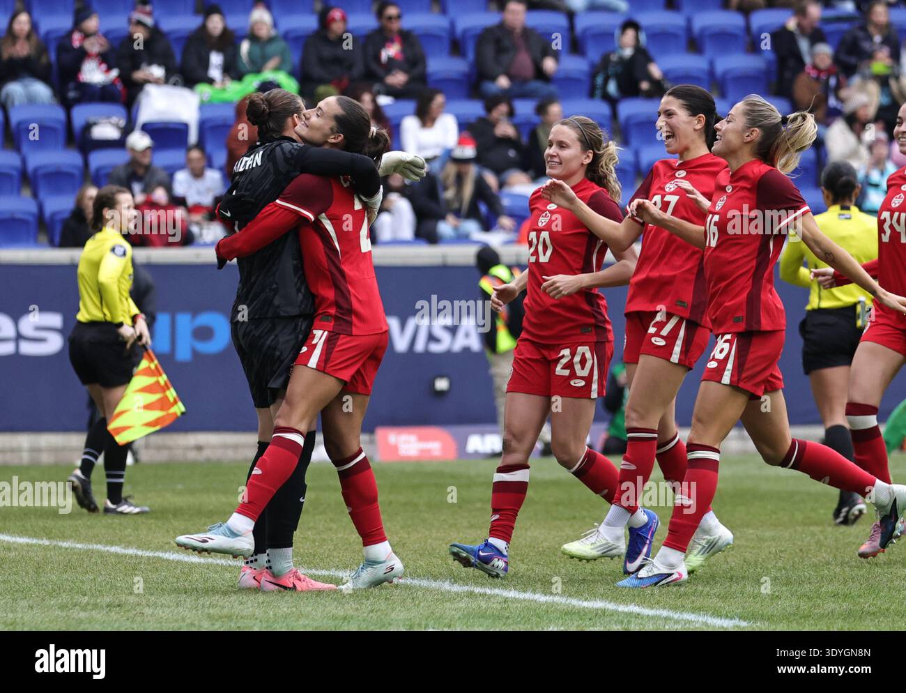 March 7, 2026; Harrison, New Jersey, USA; Canada defeats Argentina in ...