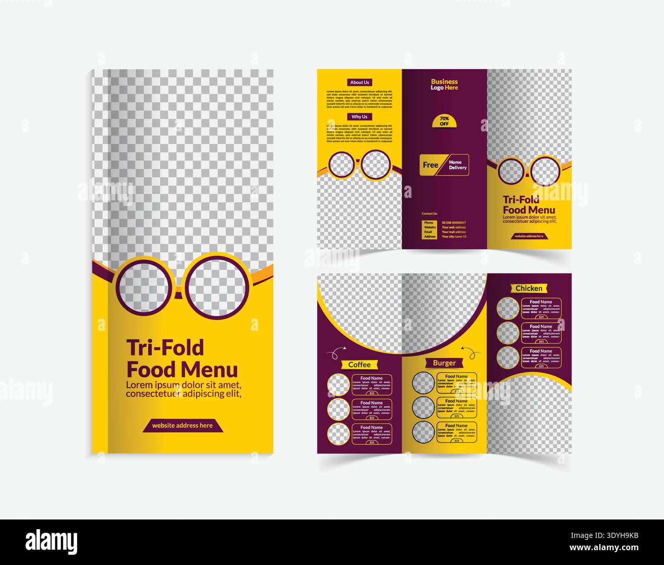Editable food menu Stock Vector Images - Alamy