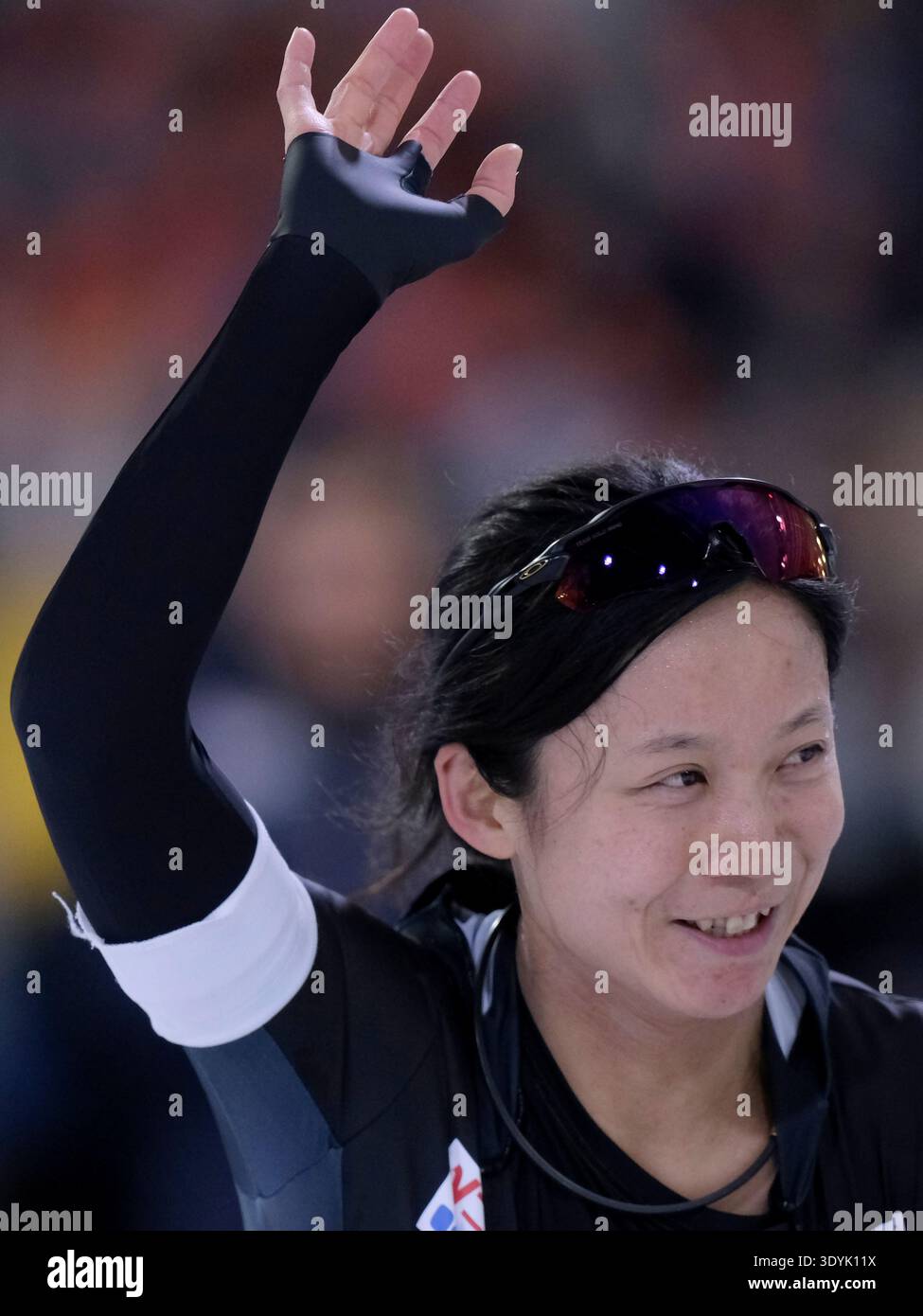 Miho Takagi of Japan after her last race at the World Championships ...